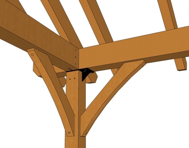 Three Gable Post and Beam Pavilion Plan - Timber Frame HQ