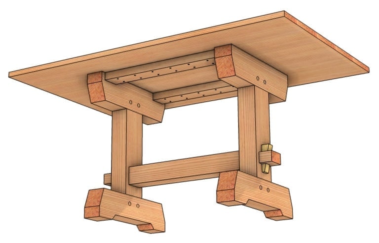 Timber Frame Dining Table - Timber Frame HQ