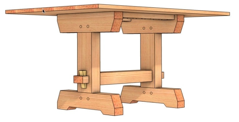 Timber Frame Dining Room Table Plan - Timber Frame HQ