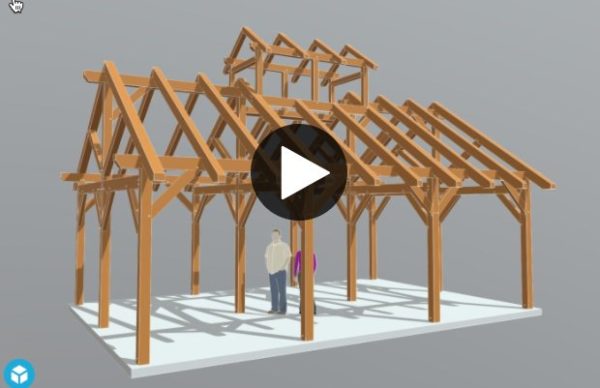 24×36 Sugar Shack Post and Beam Barn - Timber Frame HQ