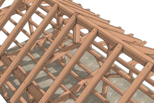 14×36 Timber Frame with Shed Roof - Timber Frame HQ