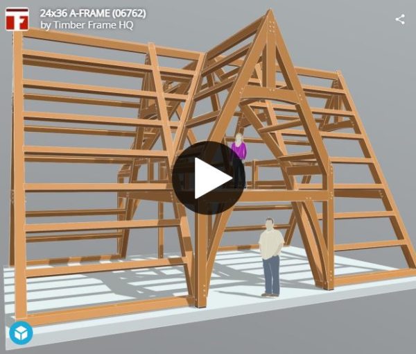 24×36 A-Frame House Plan - Timber Frame HQ