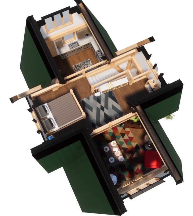 24×36 A-Frame House Plan - Timber Frame HQ