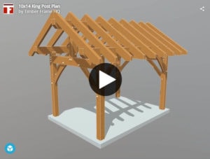 10x14 King Post Plan - Timber Frame HQ