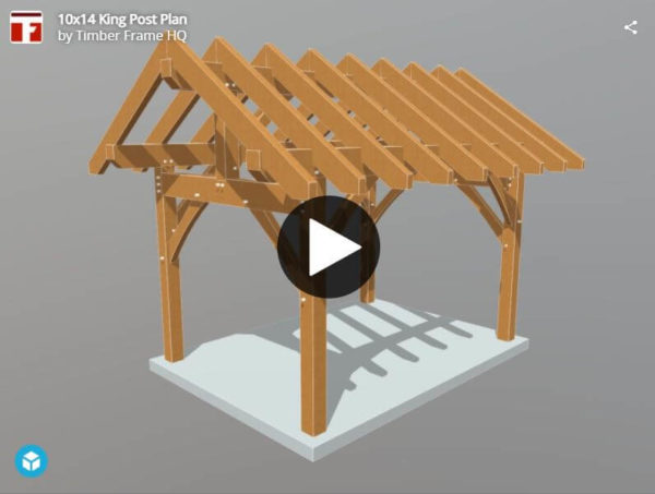 10x14 King Post Plan - Timber Frame HQ