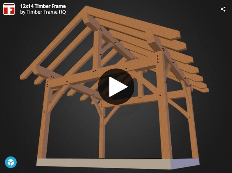 12x14 King Post Plan - Timber Frame HQ