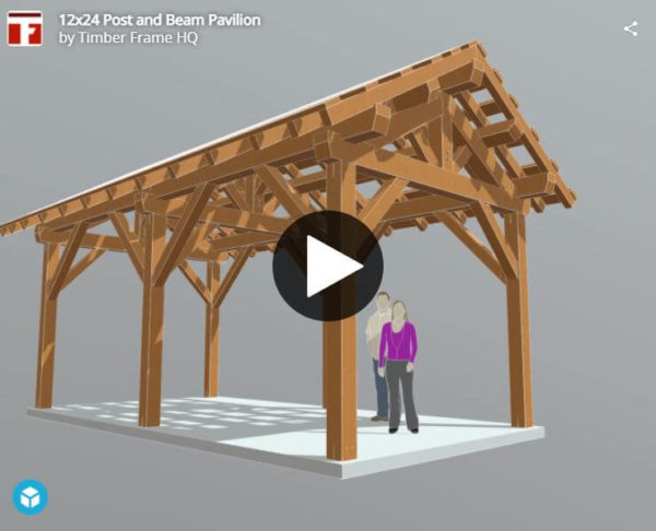 12×24 Post and Beam Pavilion - Timber Frame HQ