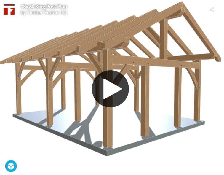 18x24 King Post Plan - Timber Frame HQ