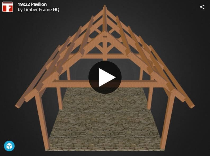 19x22 King Post Plan - Timber Frame HQ