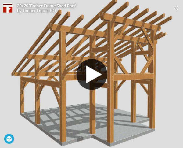 20×20 Lean-To Plan - Timber Frame HQ