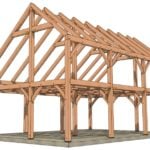 24×36 Saltbox Cabin - Timber Frame HQ
