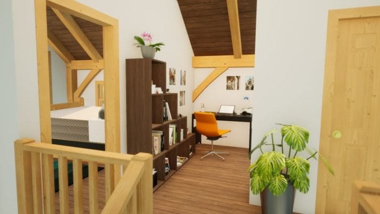 24×36 Saltbox Cabin Plan - Timber Frame HQ