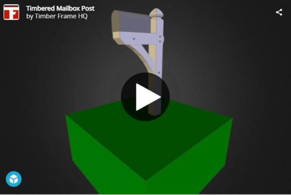 Timbered Mail Box Post - Timber Frame HQ