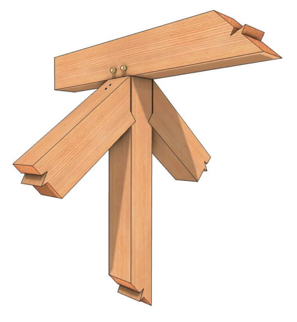 King Post Top Joinery - Timber Frame HQ