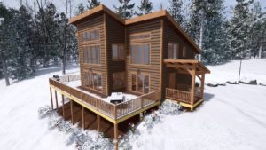 24×46 Shed Roof House - Timber Frame HQ