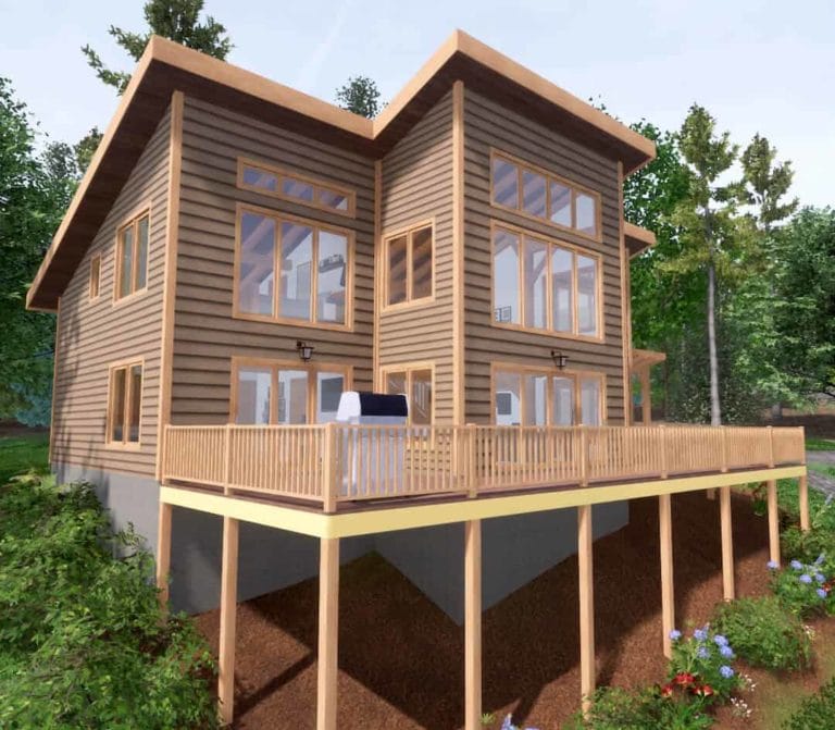 24×46 Shed Roof House - Timber Frame HQ