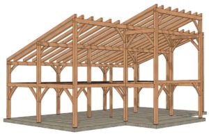 24×46 Shed Roof House - Timber Frame HQ