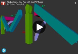 King Post with Steel All Thread - Timber Frame HQ