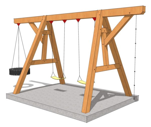 Timber Frame Swing Set Plan - Timber Frame HQ