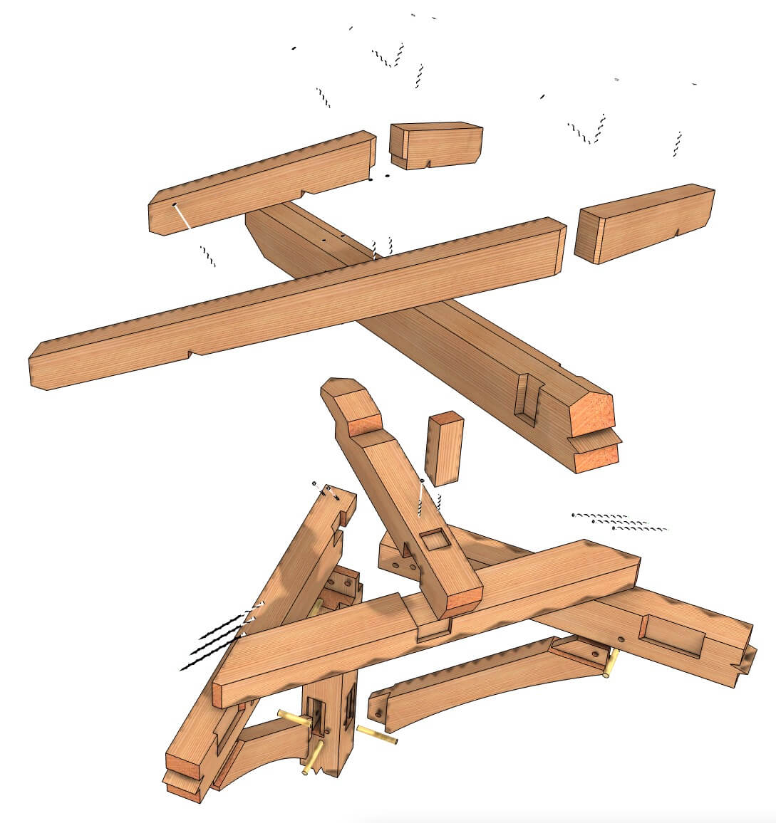 Dragon Brace Assembly - Timber Frame HQ