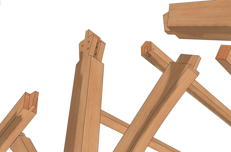 22×24 King Post Pavilion - Timber Frame HQ