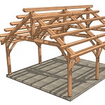 19×22 King Post Plan - Timber Frame HQ