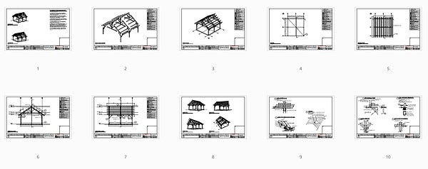 22x24 King Post Plan - Timber Frame HQ