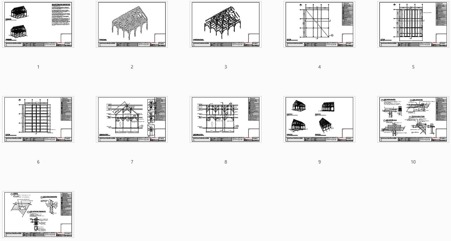 30×36 Heavy Timber Barn Plan - Timber Frame HQ