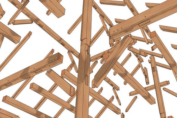 30×36 Heavy Timber Barn Home - Timber Frame HQ