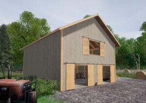 32x28 Monitor Barn - Timber Frame HQ