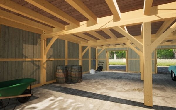 30×40 Post and Beam Barn - Timber Frame HQ