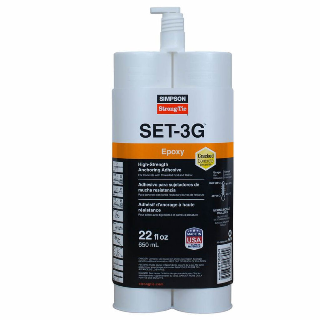 Simpson SET-3G Epoxy Anchoring Adhesive - Timber Frame HQ