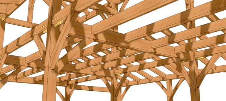 40×42 Timber Frame Horse Barn Plan - Timber Frame HQ