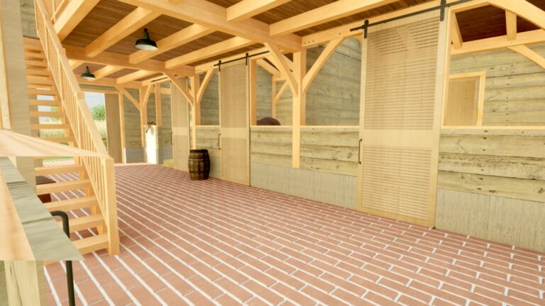 40x42 Timber Frame Horse Barn - Timber Frame HQ