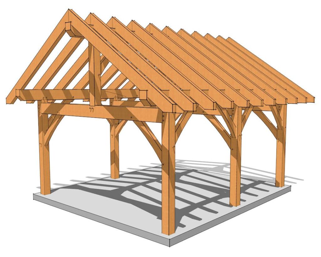 16x18 Timber Frame Plan - Timber Frame HQ