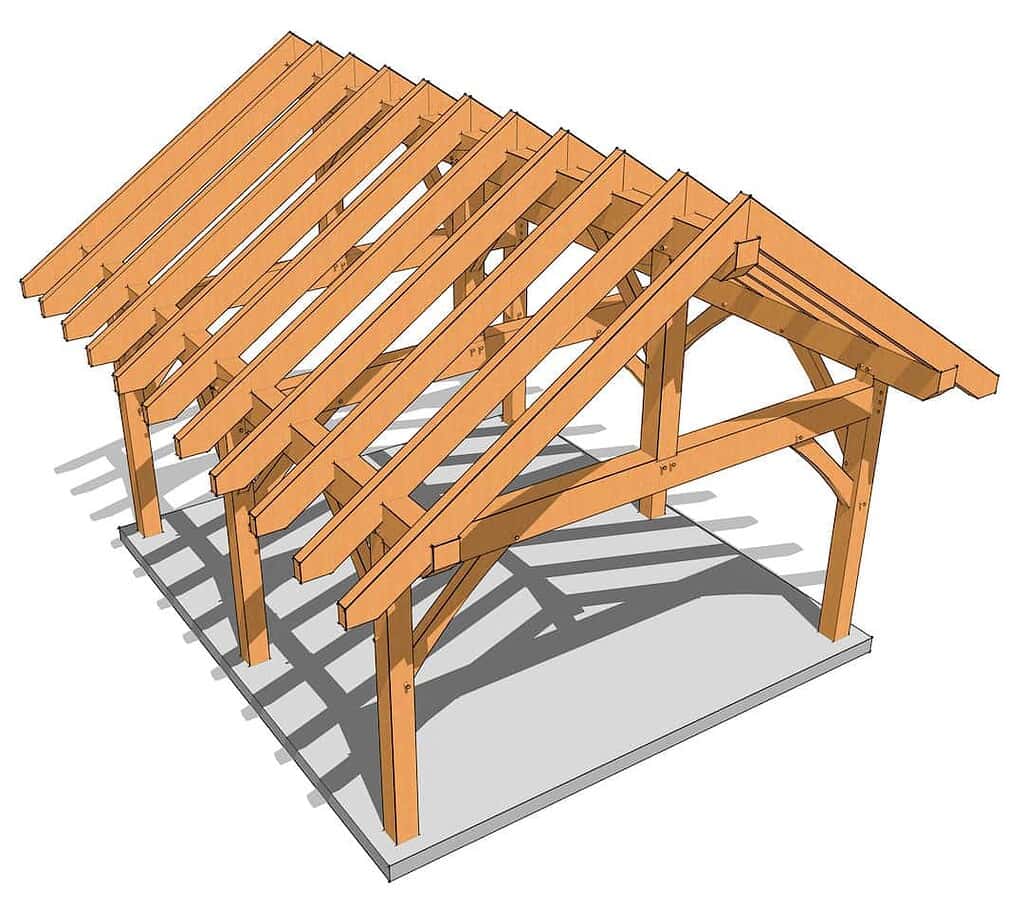 16x18 Timber Frame Plan - Timber Frame HQ