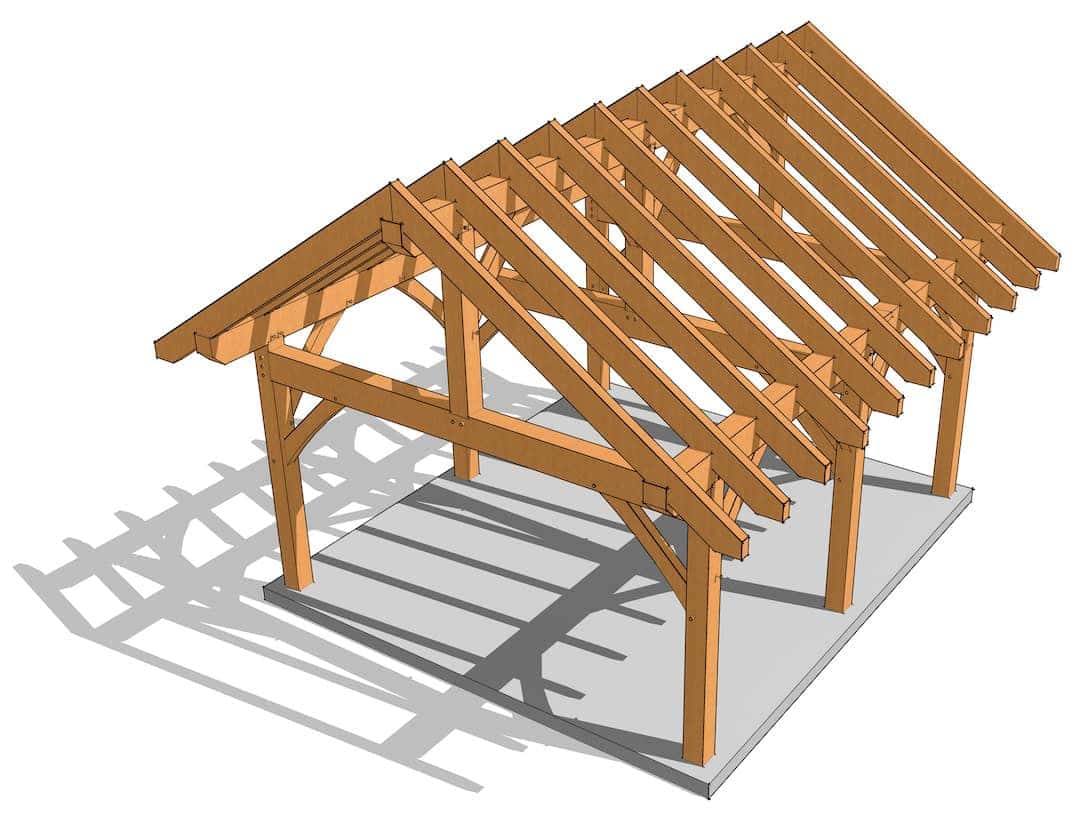 16x18 Timber Frame Plan - Timber Frame HQ
