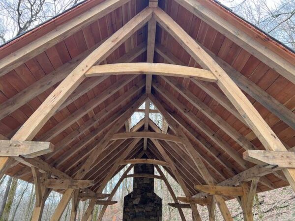 Leiper's Creek Timber Frames White Oak Cruck - Timber Frame HQ