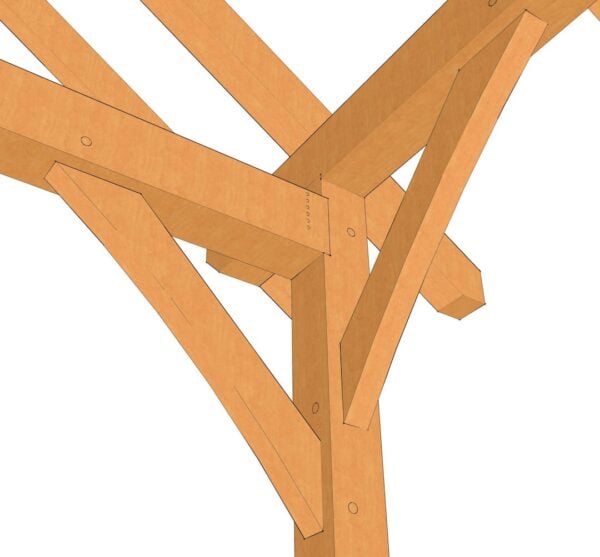 14×12 Post and Beam Pavilion Plan - Timber Frame HQ
