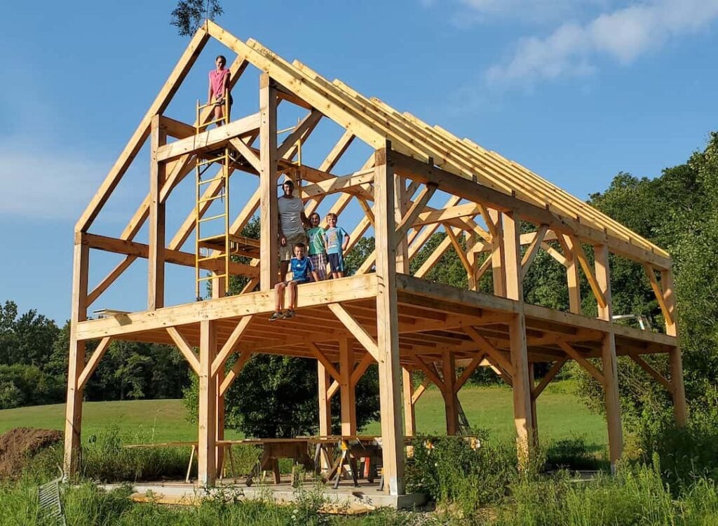 24x36 Heavy Timber Barn Plan - Timber Frame HQ