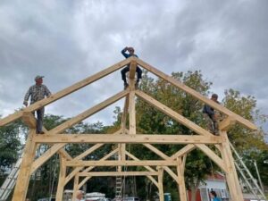 The Apprenticeshop Southern Yellow Pine Pavilion - Timber Frame HQ