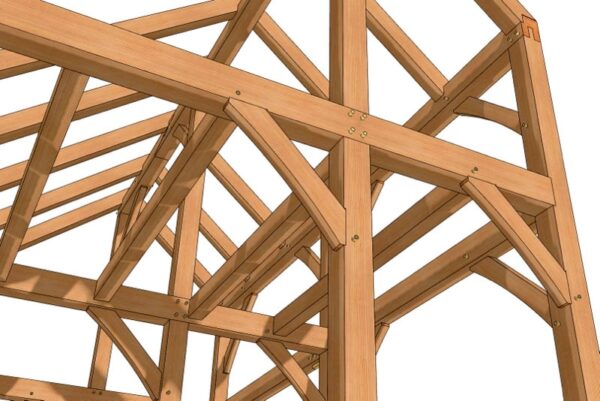 18×24 Saltbox Cabin - Timber Frame HQ