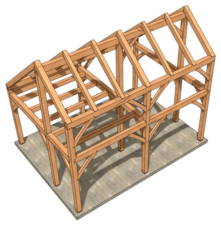 18×24 Saltbox Cabin - Timber Frame HQ