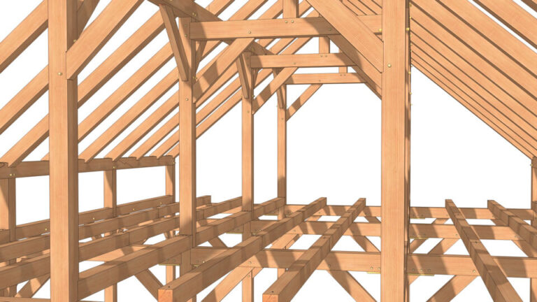 30×36 Heavy Timber Barn Home - Timber Frame HQ