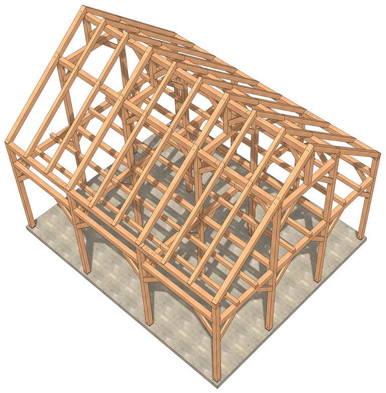 30×36 Heavy Timber Barn Home - Timber Frame HQ