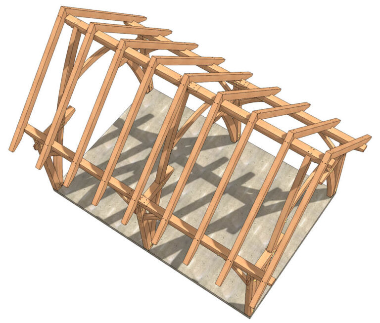 16×24 Cruck Timber Frame - Timber Frame HQ