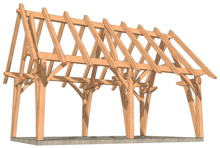 16×24 Cruck Timber Frame - Timber Frame HQ
