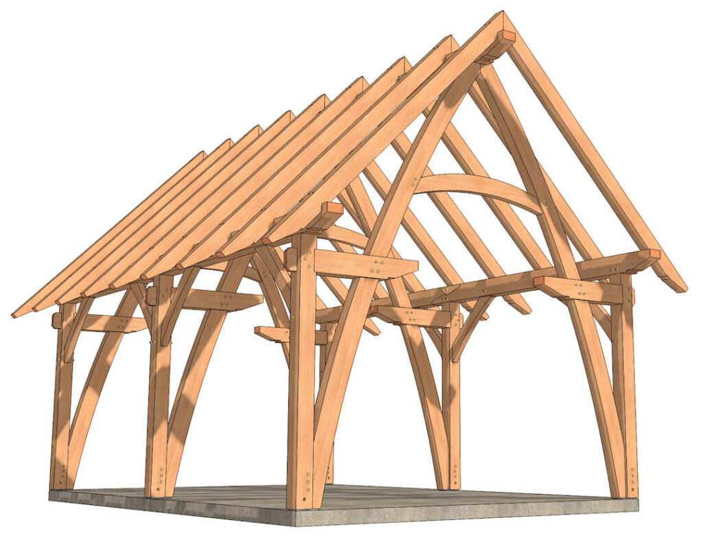 16×24 Cruck Timber Frame - Timber Frame HQ