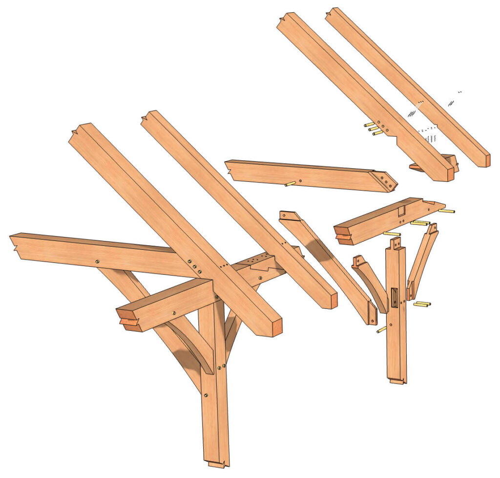 King Post Truss to Plate Connection - Timber Frame HQ