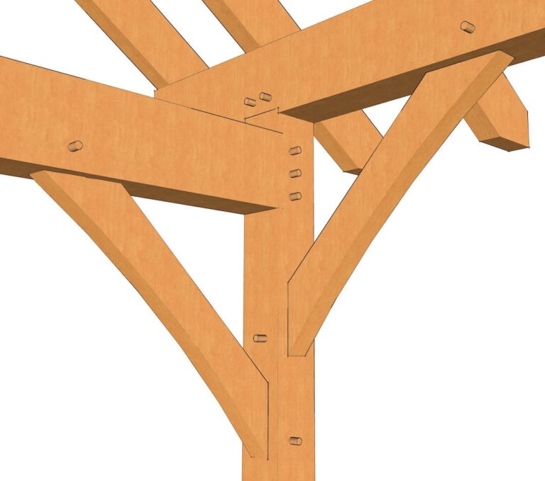 10x14 King Post Plan - Timber Frame HQ
